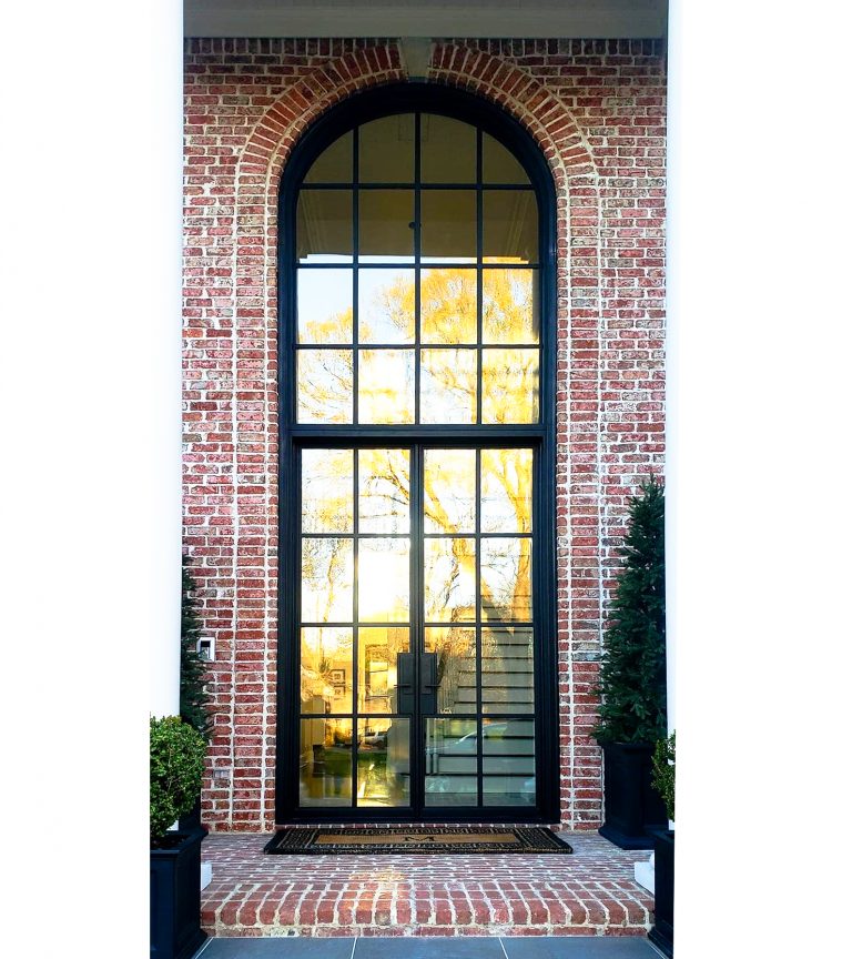 Custom Steel Door with Transom PS2602 - Abby Iron Doors