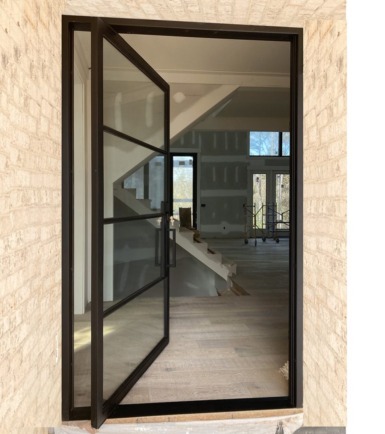 Custom Steel Pivot Door PS2614 - Abby Iron Doors